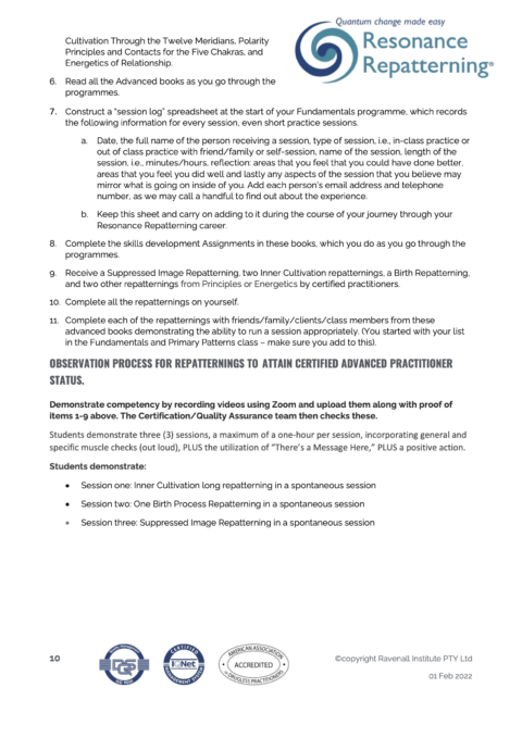 Step by Step Guide to the Career & Certification Pathway | Resonance Repatterning Institute