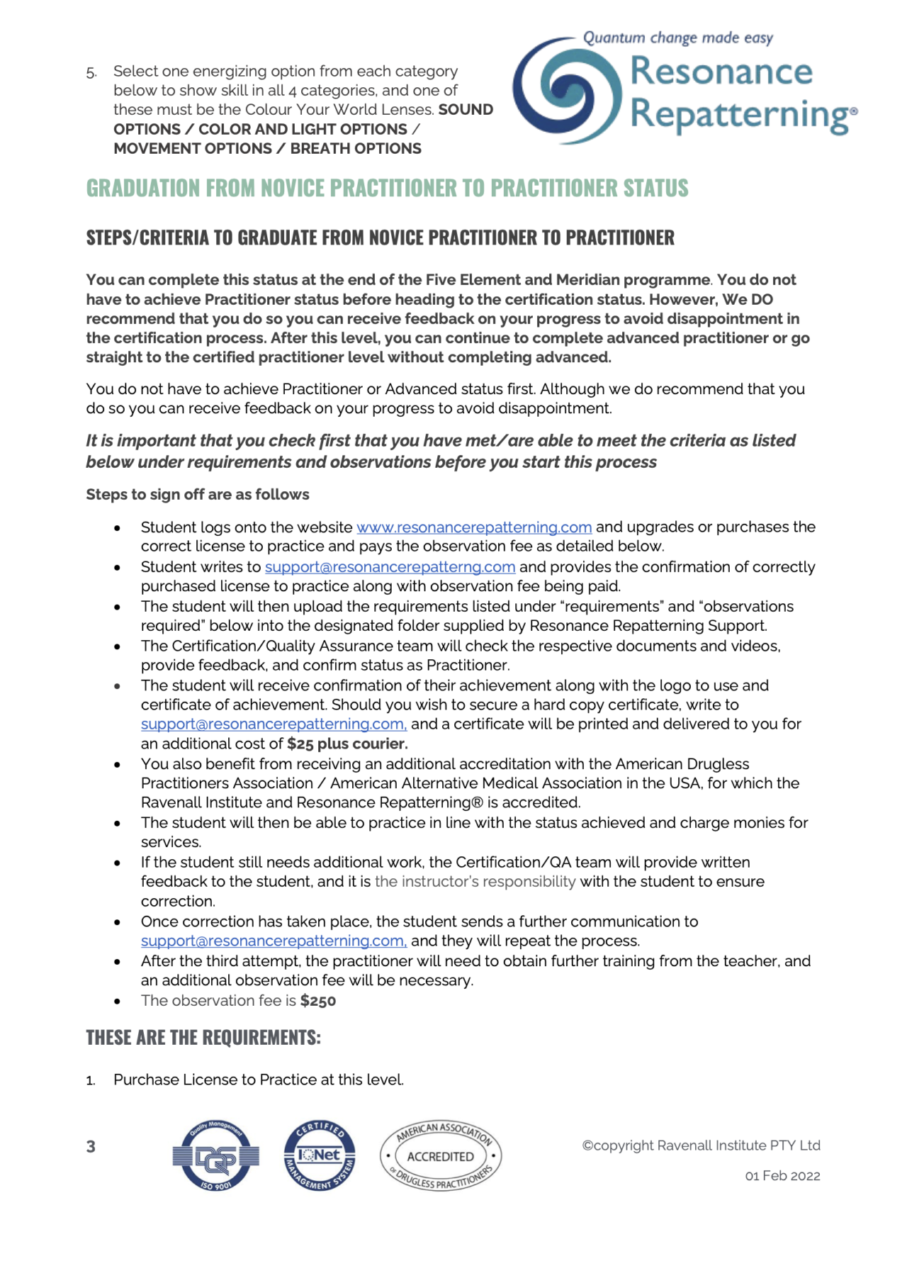 Step by Step Guide to the Career & Certification Pathway | Resonance Repatterning Institute