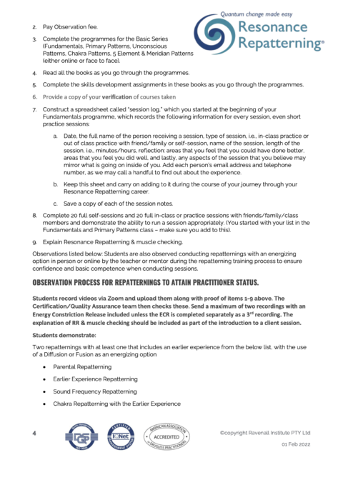 Step by Step Guide to the Career & Certification Pathway | Resonance Repatterning Institute