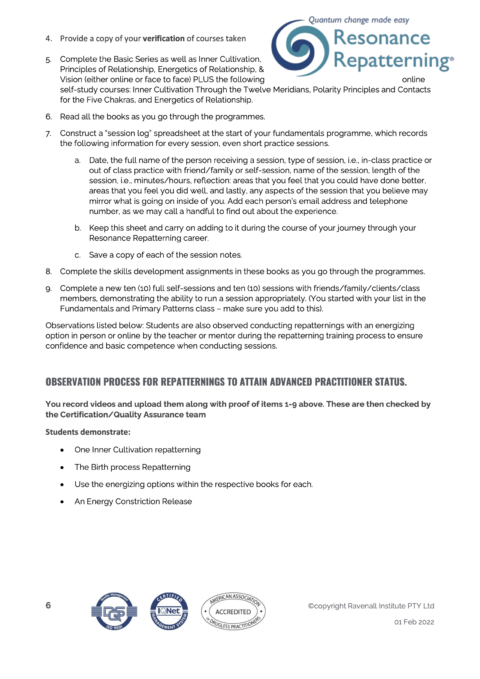 Step by Step Guide to the Career & Certification Pathway | Resonance Repatterning Institute