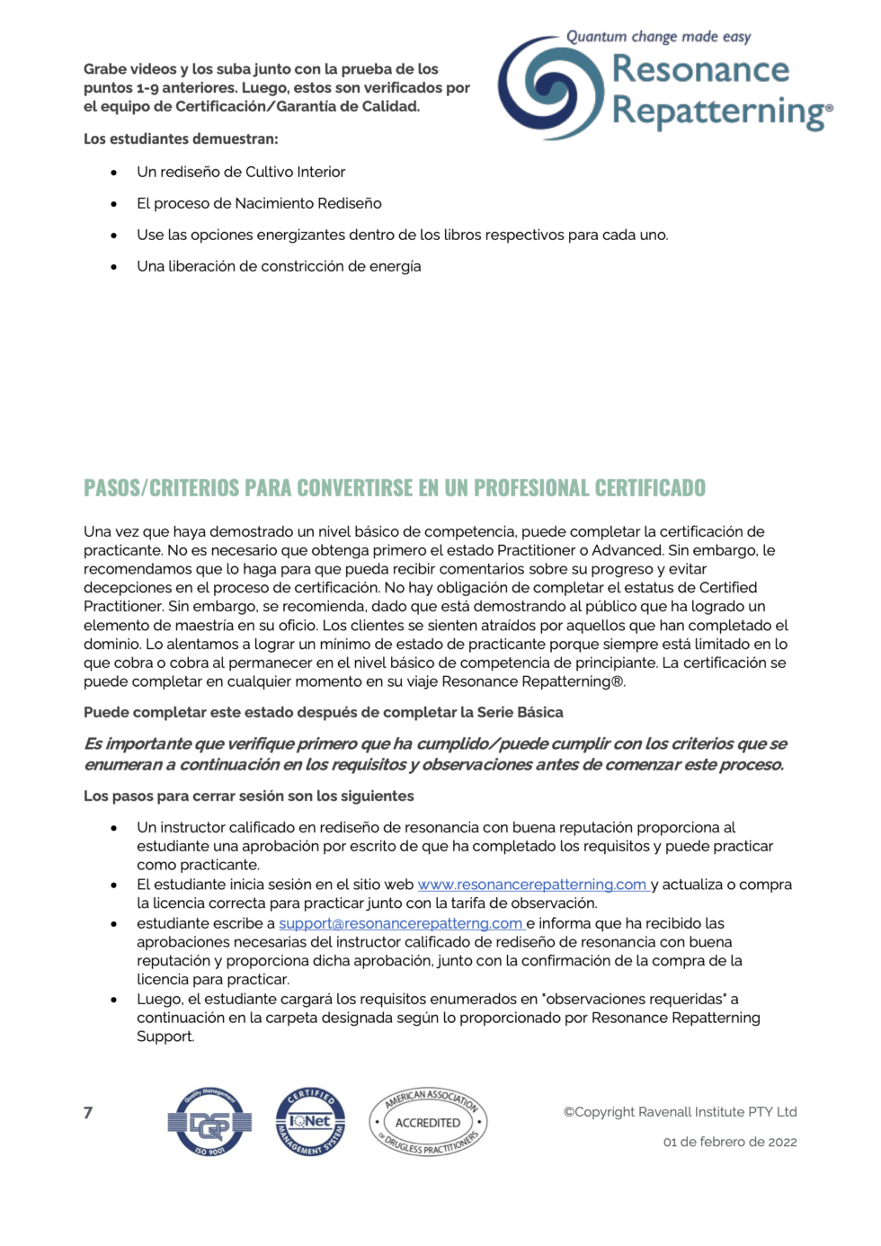 Guía paso a paso del itinerario profesional y de certificación ...